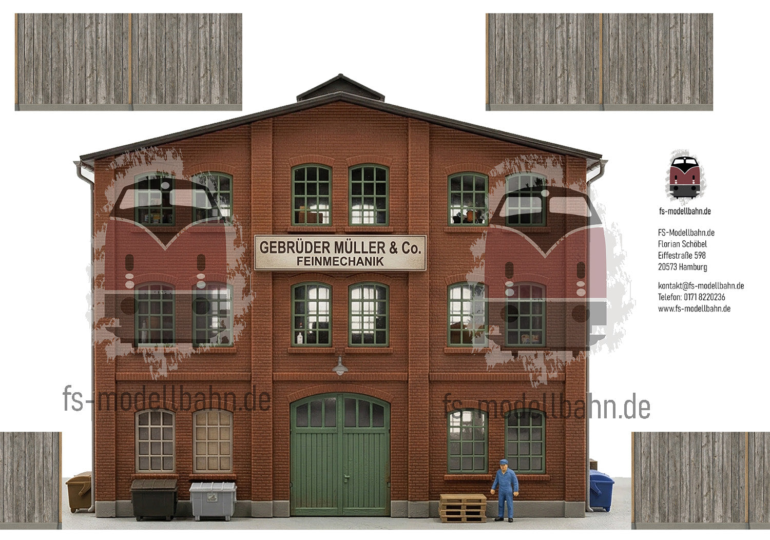 Modellbahnhintergrund Gebrüder Müller Feinmechanik Spur H0 1zu87 KM000 ...